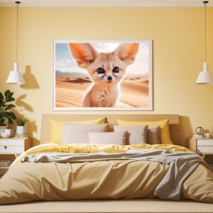 Fennec Fox Art Print Digital Download Desert Animal Wall Decor ...