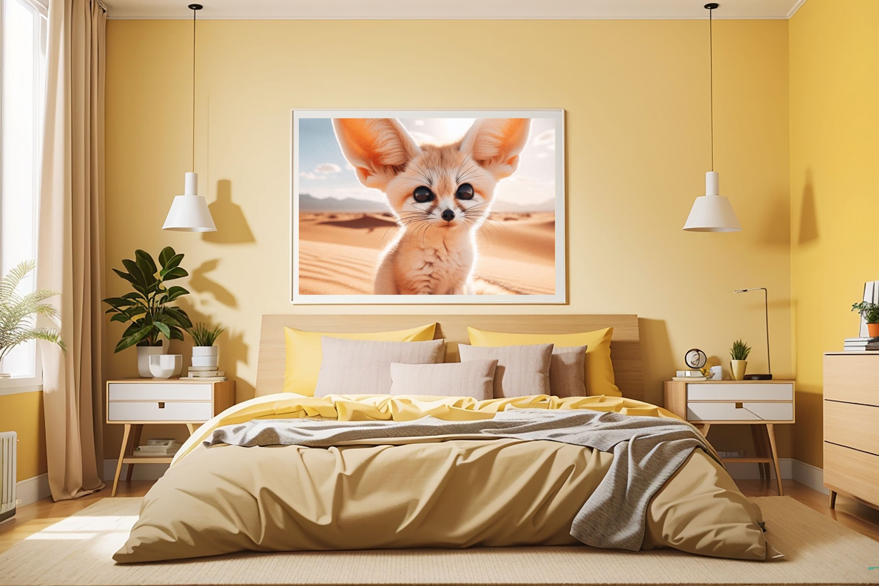 Fennec Fox Art Print Digital Download Desert Animal Wall Decor ...