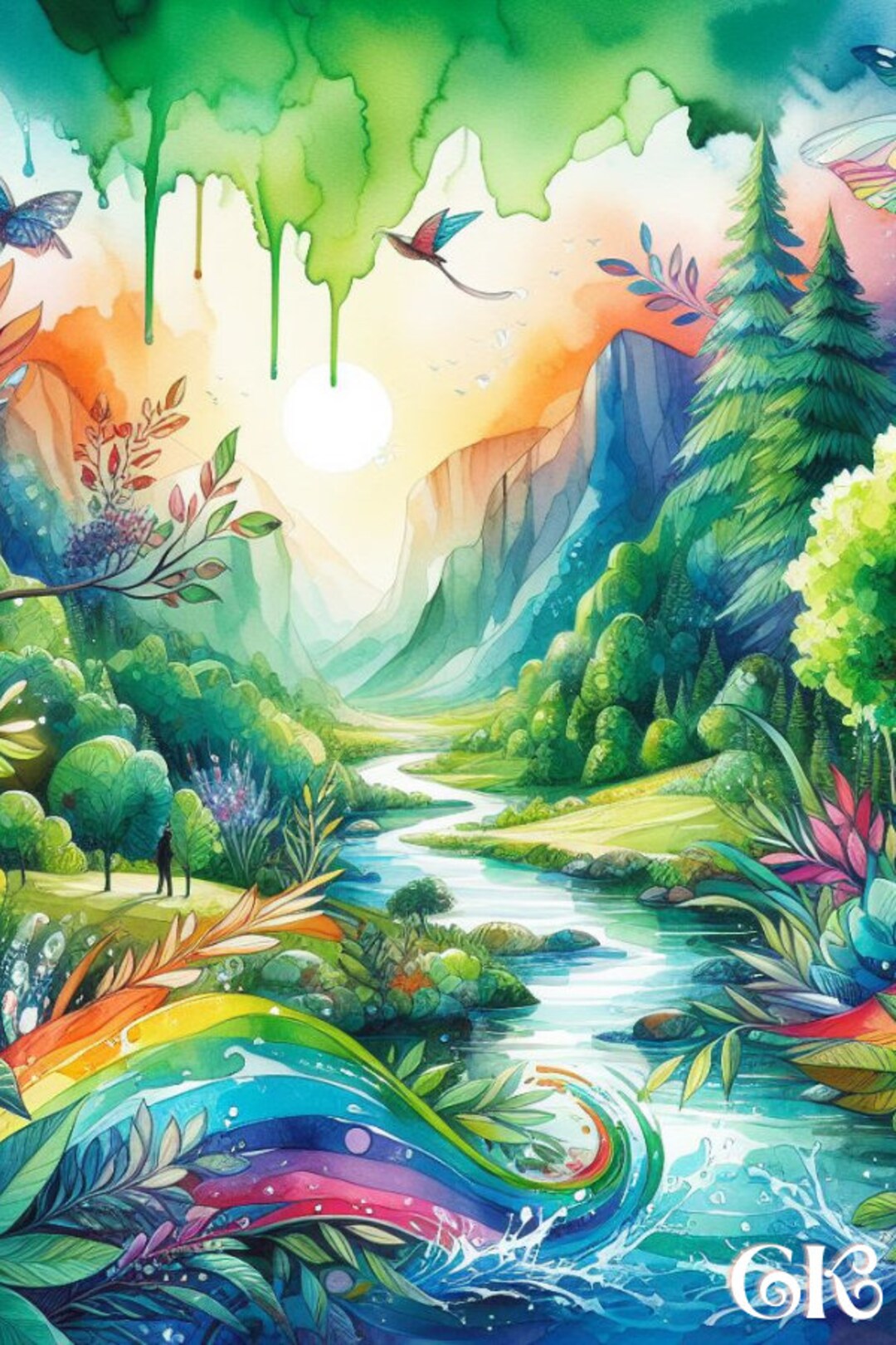 Symphony of Enchanted Nature Printable Wall Art Piano Path Art ...