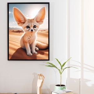 Fennec Fox Art Print Digital Download Desert Animal Wall Decor ...