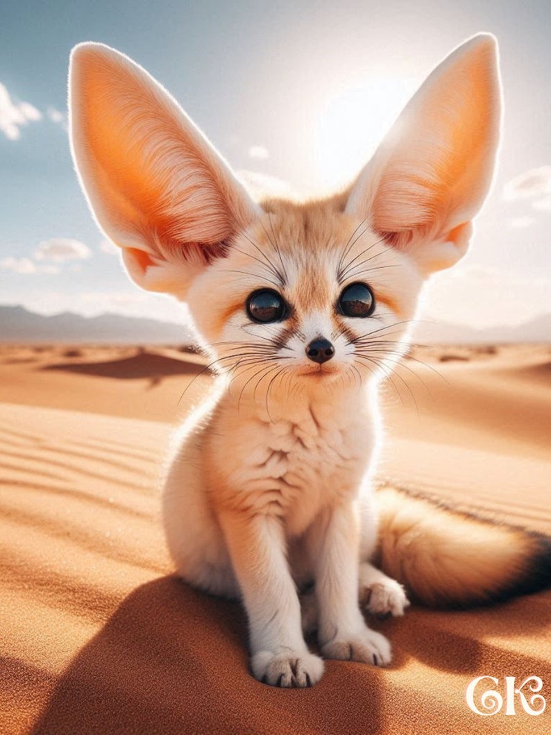 Fennec Fox Art Print Digital Download Desert Animal Wall Decor ...