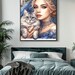 Queen With Cat Digital Print Cat Lover Gift Wall Art Decor Queen ...
