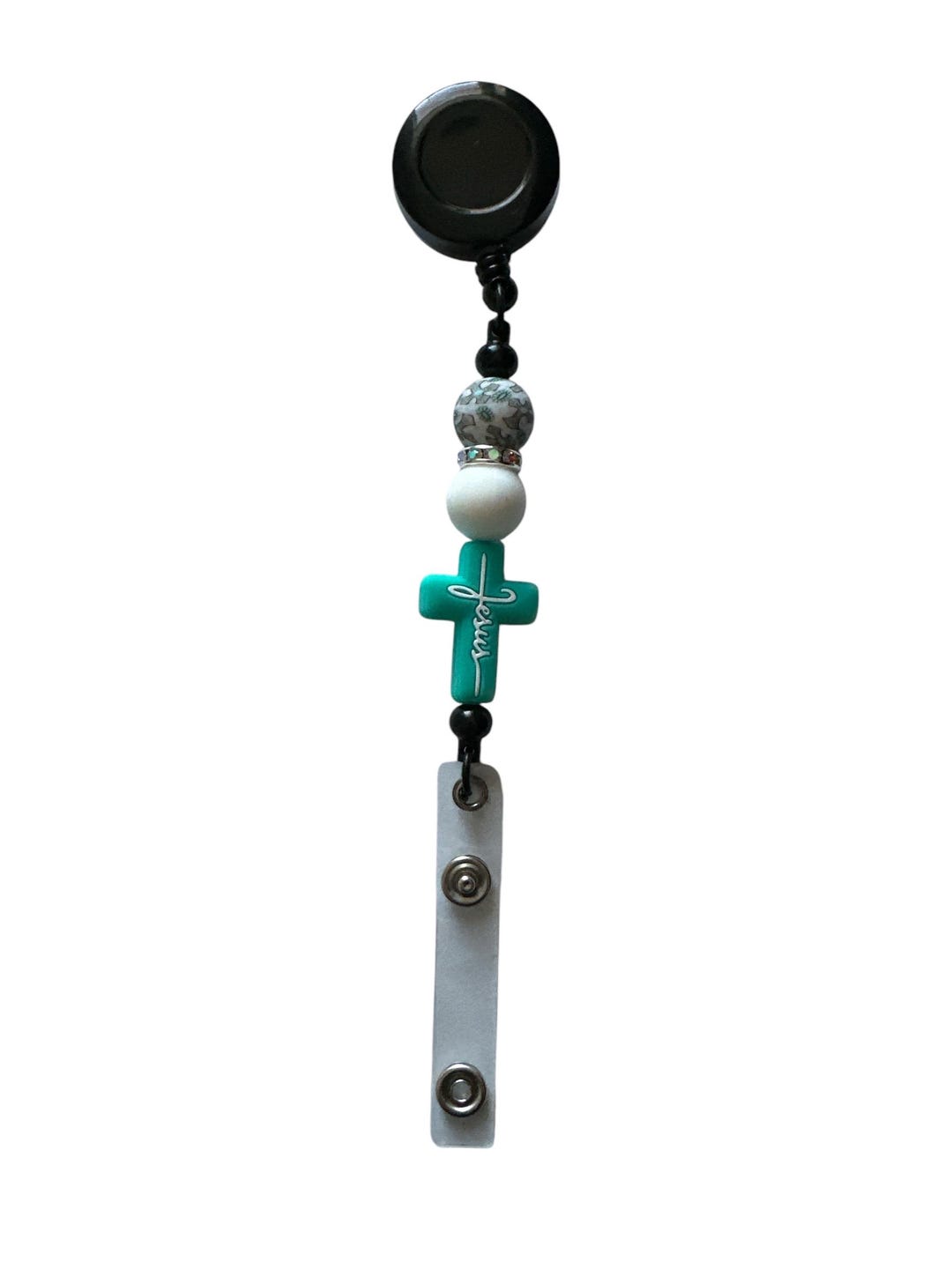 Jesus Cross Retractable ID Badge - Etsy