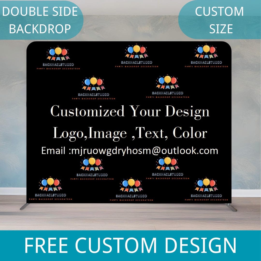 Photo Booth Pillowcase Backdrop Banner Custom Design Trade Show ...