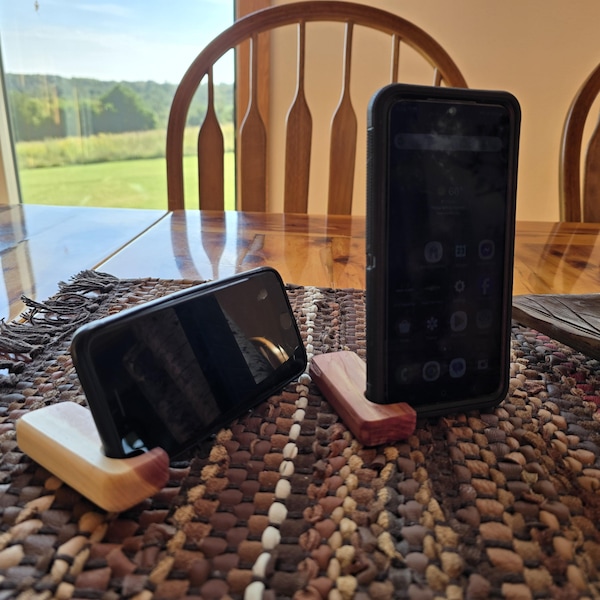 Handmade Wood Phone Stand - Etsy