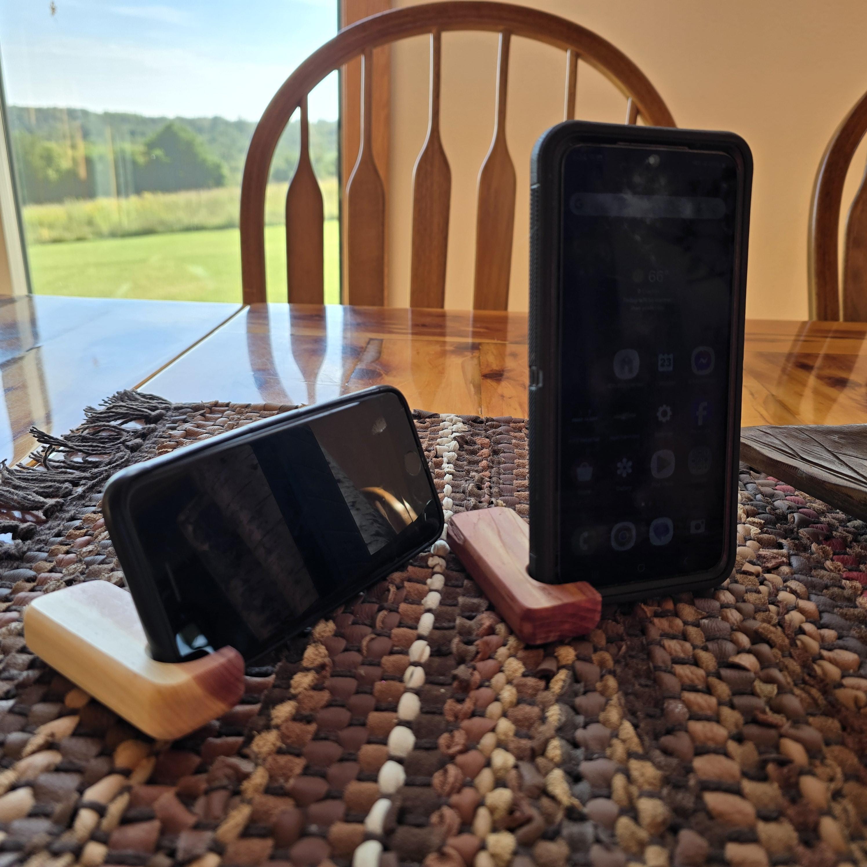 Wood Phone Stand - Etsy