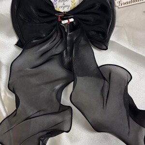 Organza Black Graduation Bow | Graduation Gift for Her | Class of 2025 ...