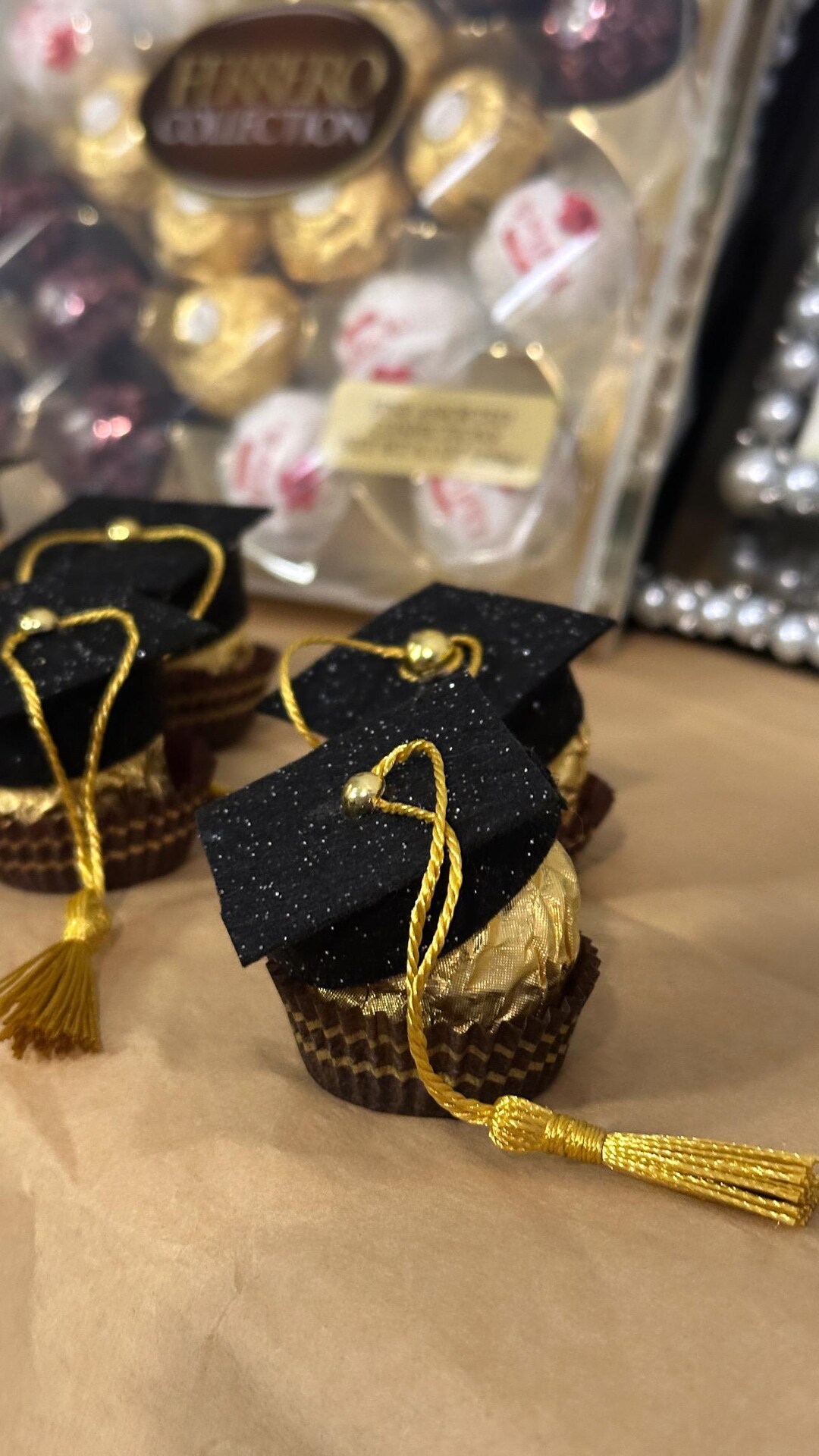 Felt Ferrero Rocher Graduation Cap Topper: Class of 2025 Party Favor - Etsy