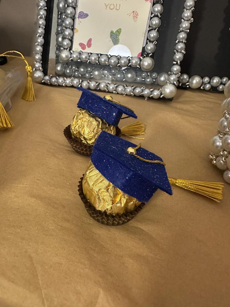 Felt Ferrero Rocher Graduation Cap Topper: Class of 2025 Party Decor - Etsy