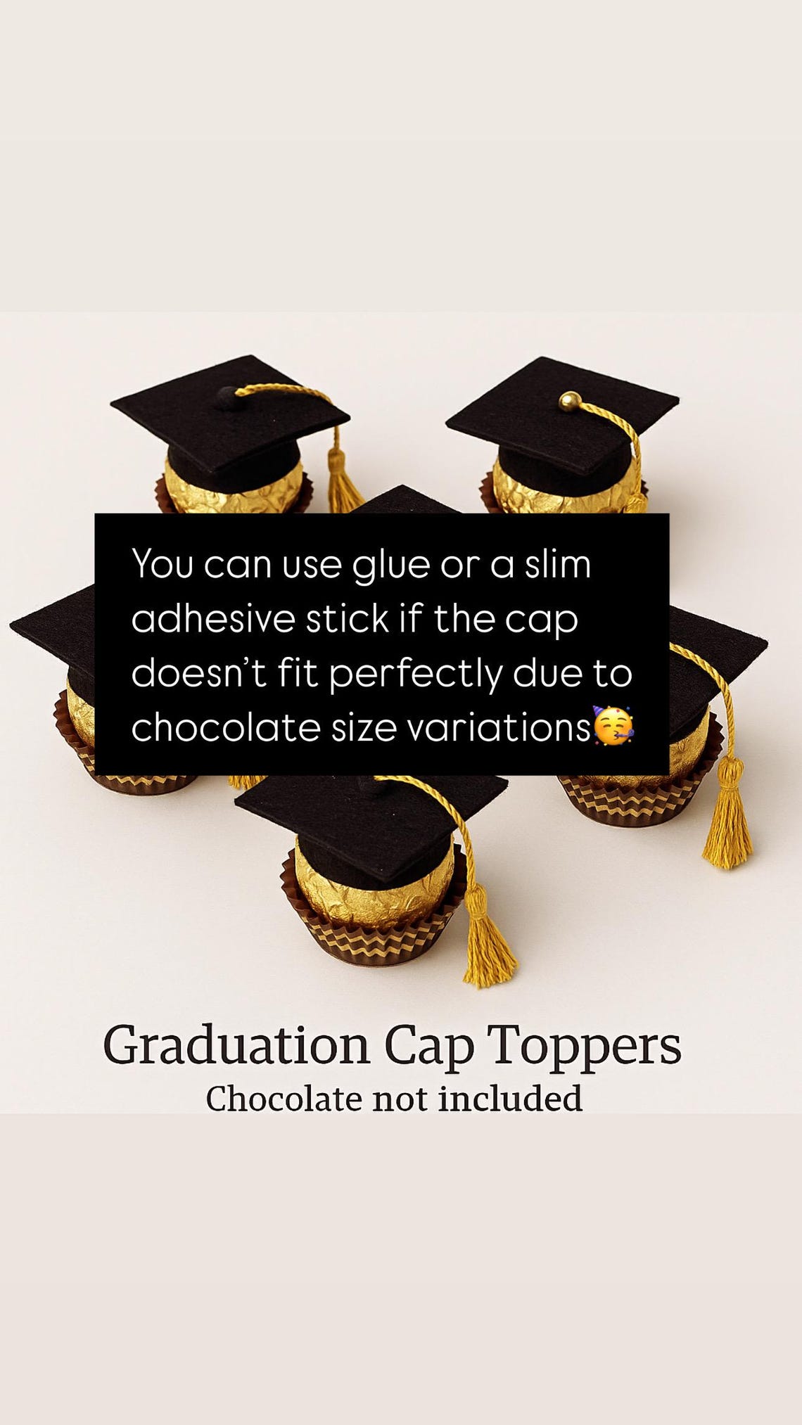 Graduation Cap Toppers 2025 • Mini Grad Caps • Ferrero Rocher Favor ...