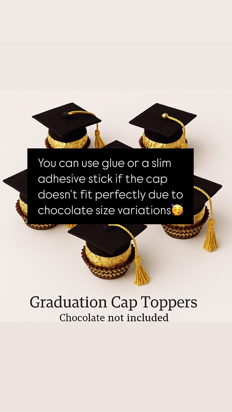 Felt Ferrero Rocher Graduation Cap Topper: Class of 2025 Party Favor - Etsy