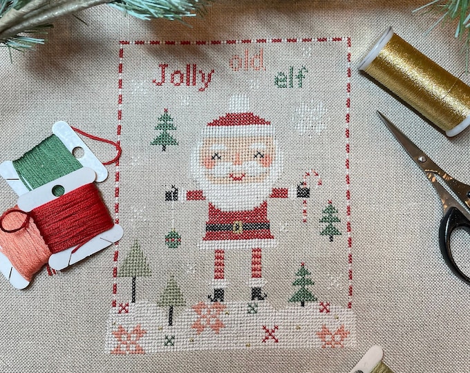 Santa, Jolly Old Elf Cross Stitch Pattern PDF/ Instant Download - Etsy