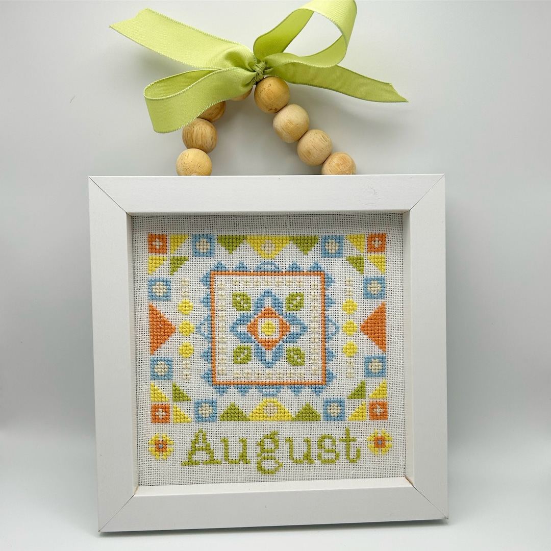 August Cross Stitch Pattern PDF Download - Etsy