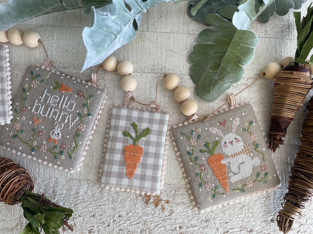 Hello Bunny Cross Stitch Pattern Set PDF Download (color Charts Only ...