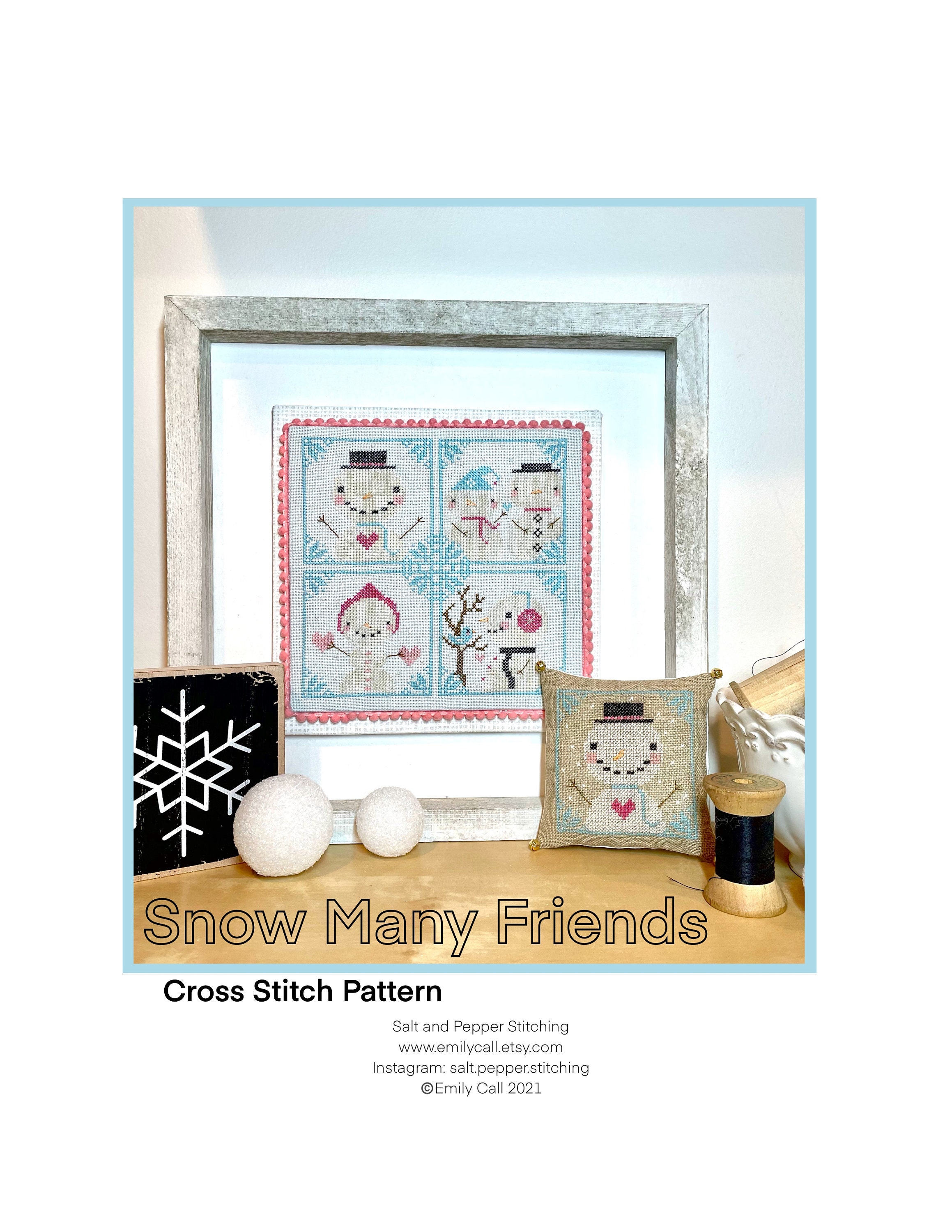 Snow Many Friends Cross Stitch Pattern PDF - Etsy