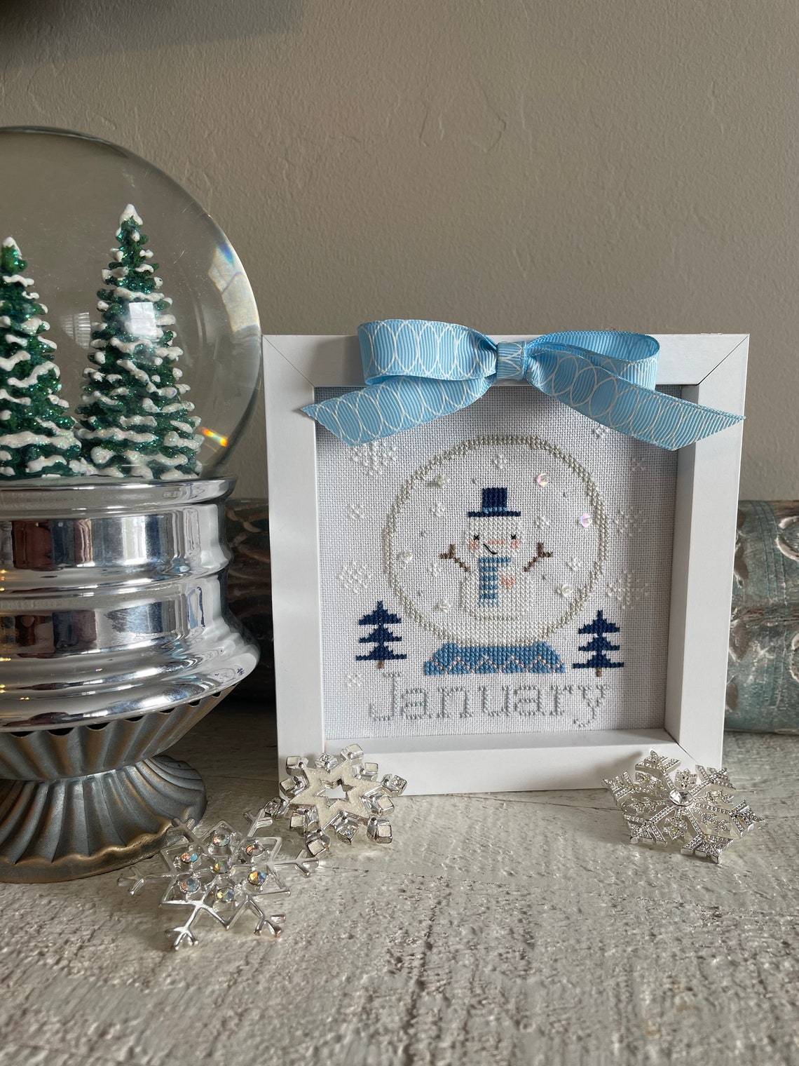 January Cross Stitch Pattern PDF Download - Etsy