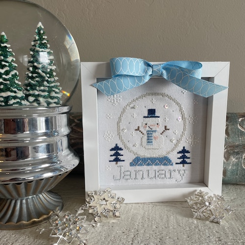 January Cross Stitch Pattern PDF Download - Etsy