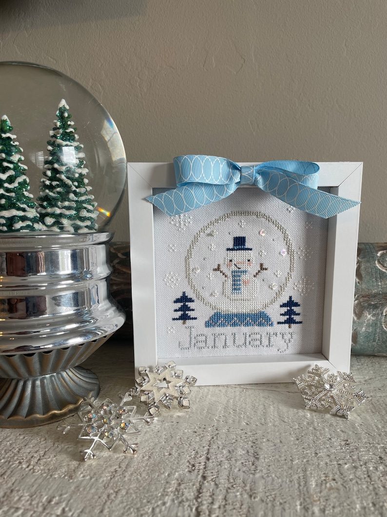 January Cross Stitch Pattern PDF Download - Etsy