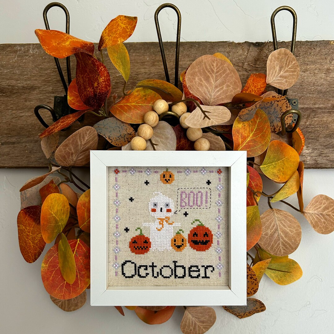 October Cross Stitch Pattern PDF Download - Etsy