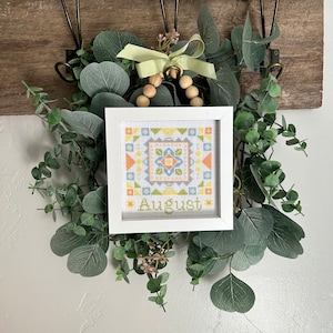 August Cross Stitch Pattern PDF Download - Etsy