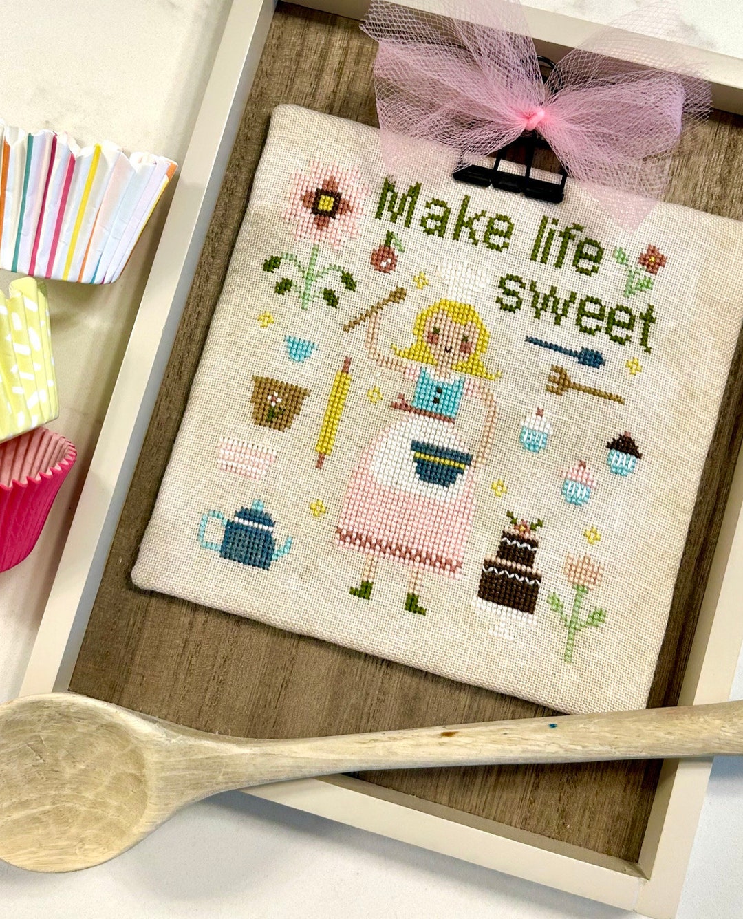 Make Life Sweet Pdf Cross Stitch Pattern - Etsy