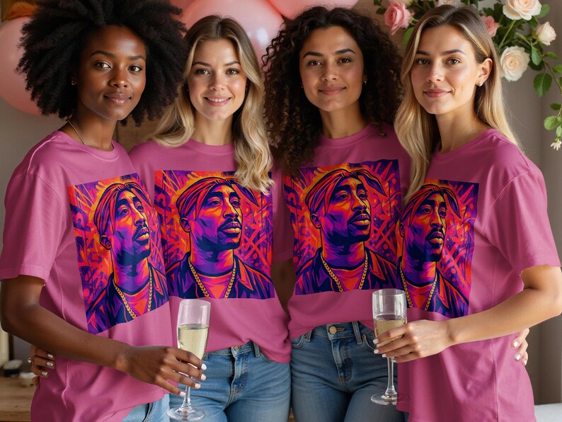 Tupac Shakur Retro Art T-shirt: 90s Hip Hop Graphic Tee - Etsy