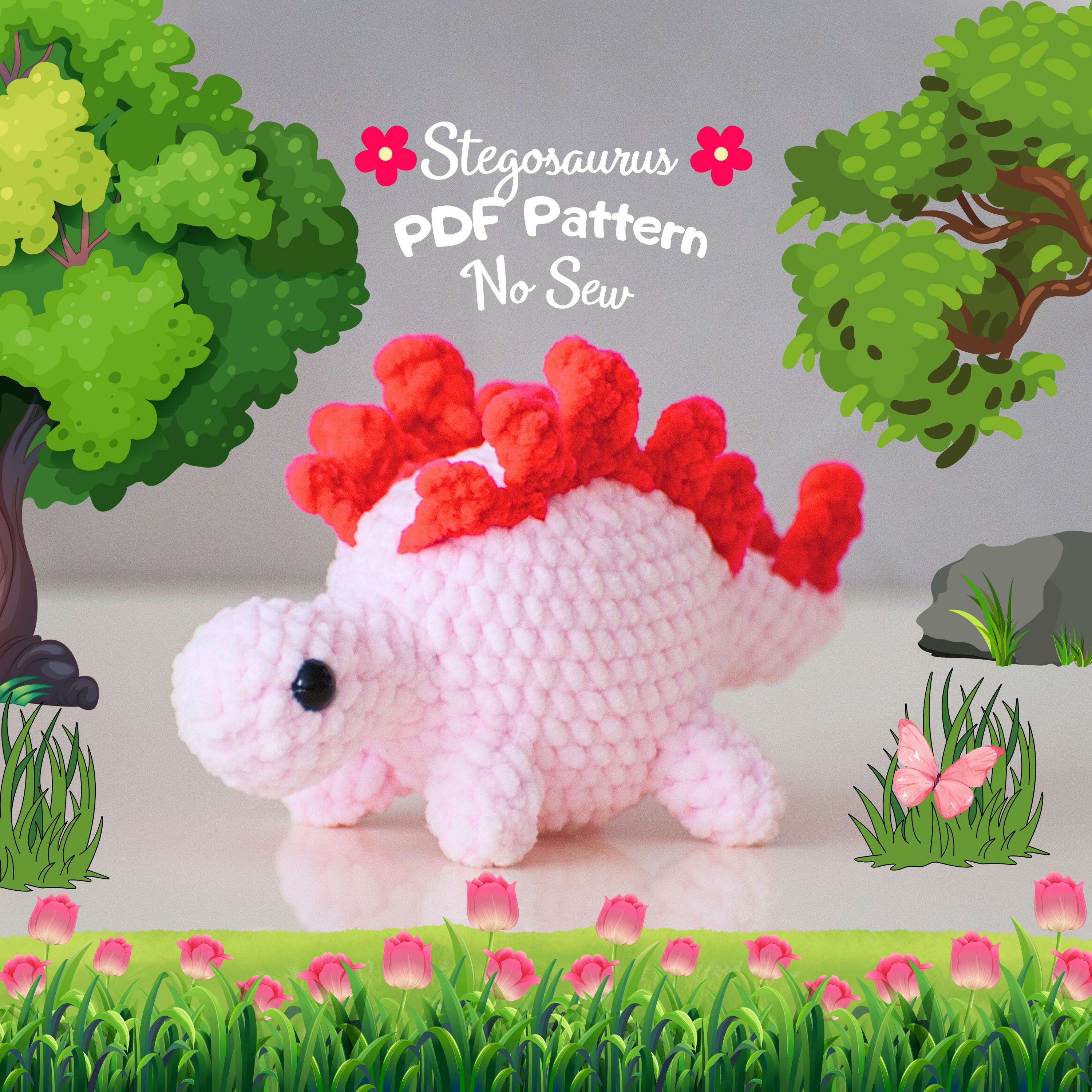 No Sew Stegosaurus Crochet Pattern No Sew Crochet Pattern Collection ...