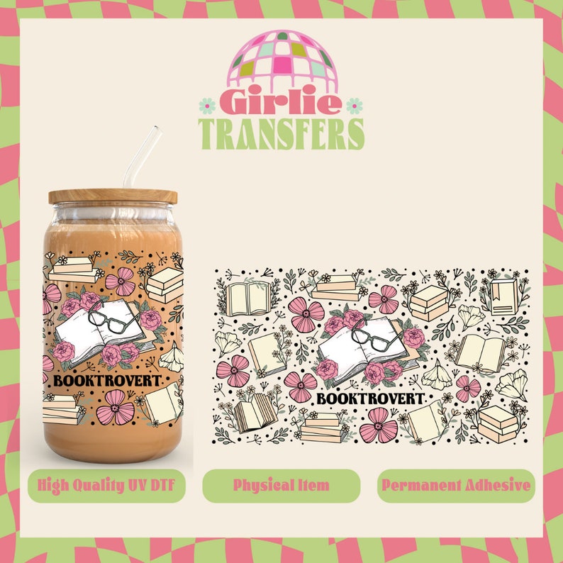 UVDTF Book Trovert Cup Wrap High Quality Printed in House Only Ready to ...