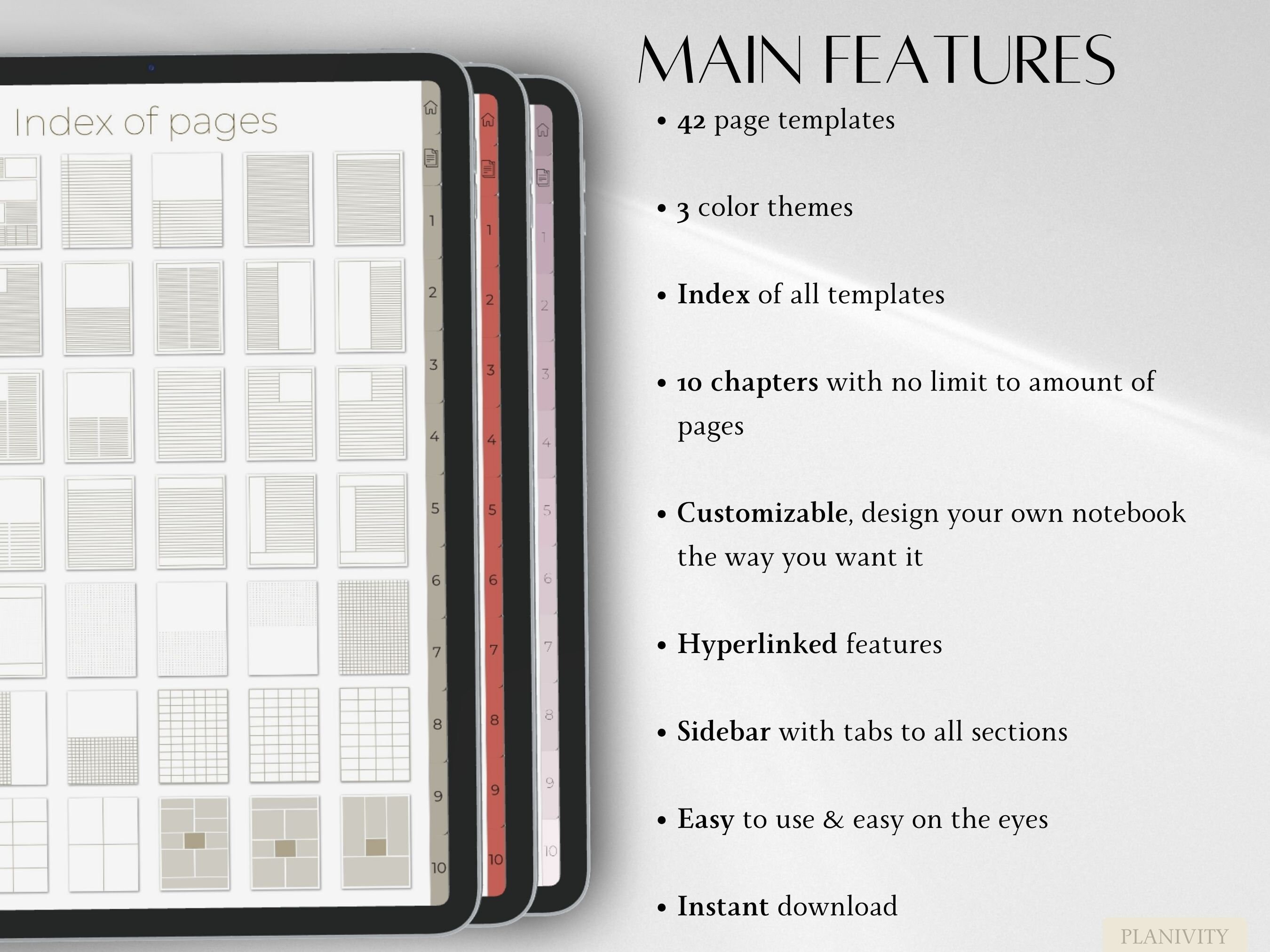 Digital Notebook Bundle | Goodnotes Notebook, Notability Notebook ...