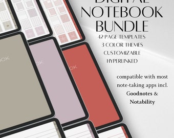 Digital Notebook Bundle | Goodnotes Notebook, Notability Notebook ...