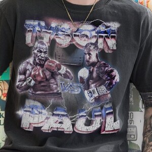 Vintage Mike Tyson Vs Jake Paul Boxing Match T-shirt | Fight Night ...