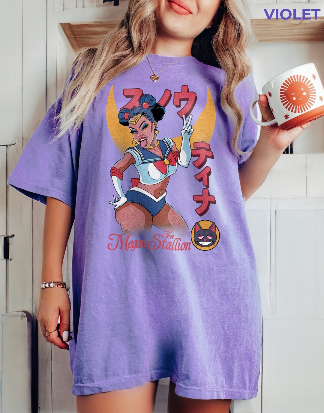 Retro Megan Thee Stallion Sailor Moon Anime Rap Graphic Tee - Etsy UK