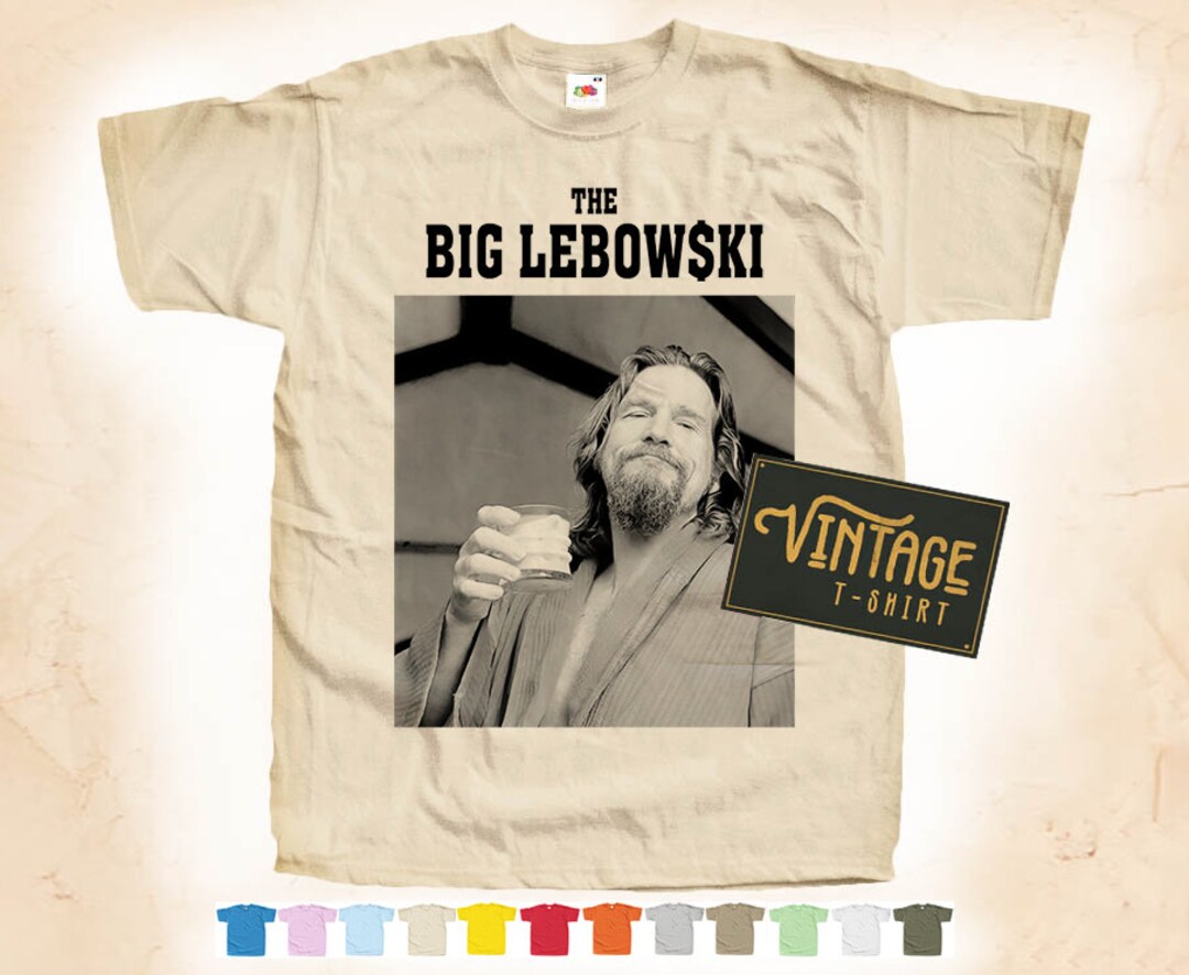 The Big Lebowski V1 Poster Movie Classic Vintage T Shirt 12 Colors Men ...