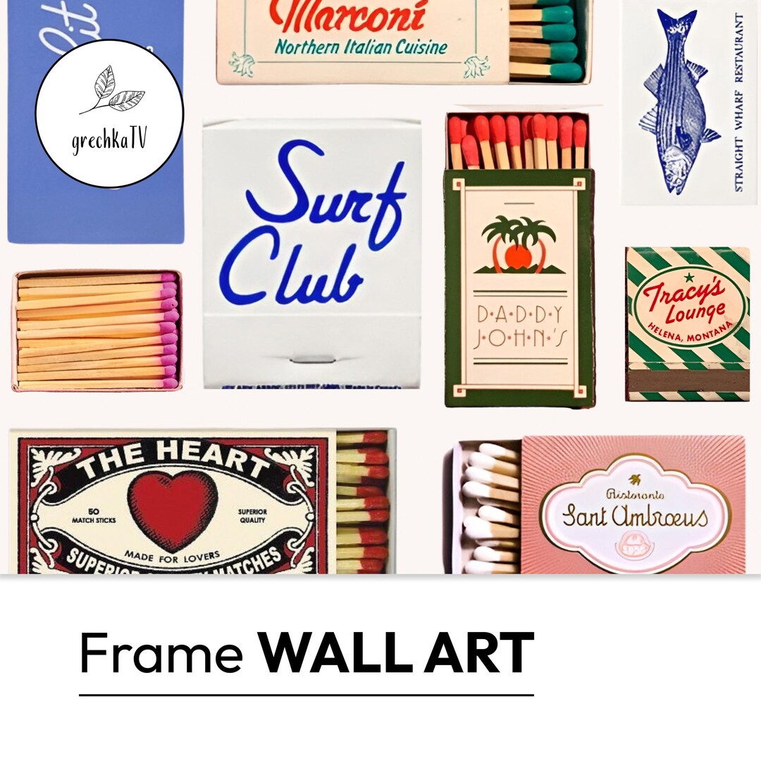Matchbox Print Wallart Prints, Matchbox Poster, Matchbox Art, Trendy ...