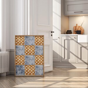 Japanese Star Pattern Wall Art – Boro Style Textile Embroidery, Sashiko ...