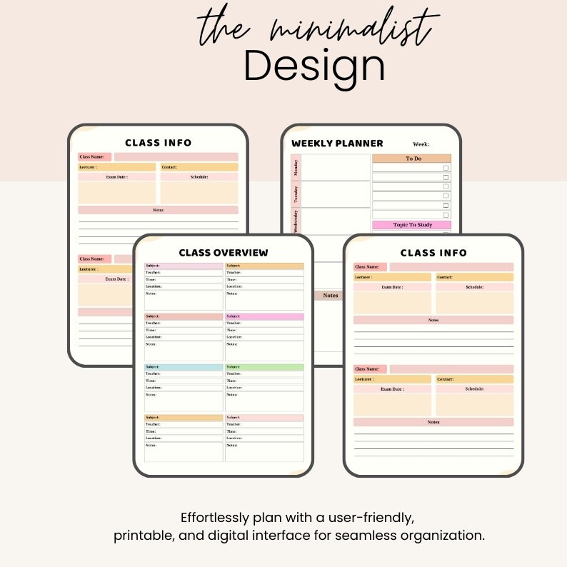 Student Planner / Academic Tracker / College & School Planner ...