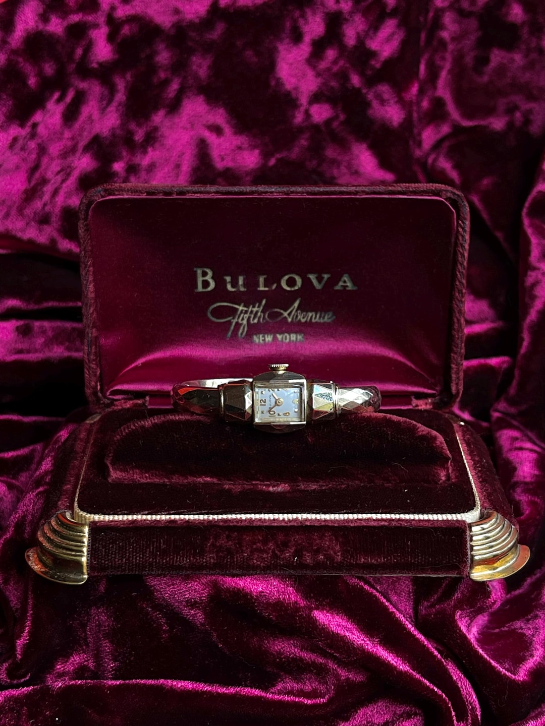 Vintage Bulova American Girl “K”, Circa 1950’s 10K Gold Filled Bangle ...