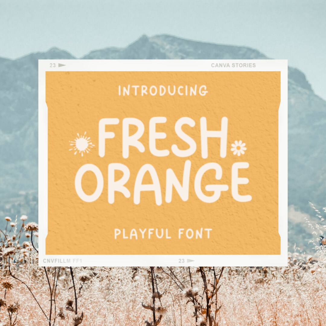 Fresh Orange Font Digital Cursive Font, Script Font, Procreate Font ...