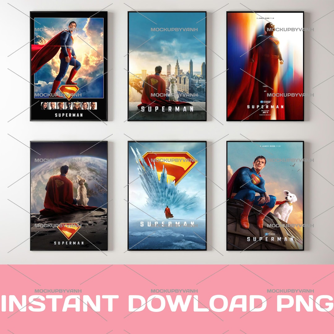 Superman: IMAX 2025 Movie File Poster, Digital Download Movie Canvas ...