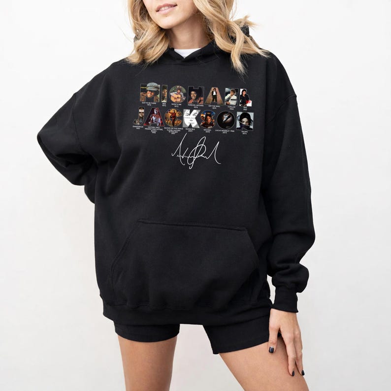 Michael Jackson Albums Timeline Sweatshirt, Vintage King of Pop Graphic ...