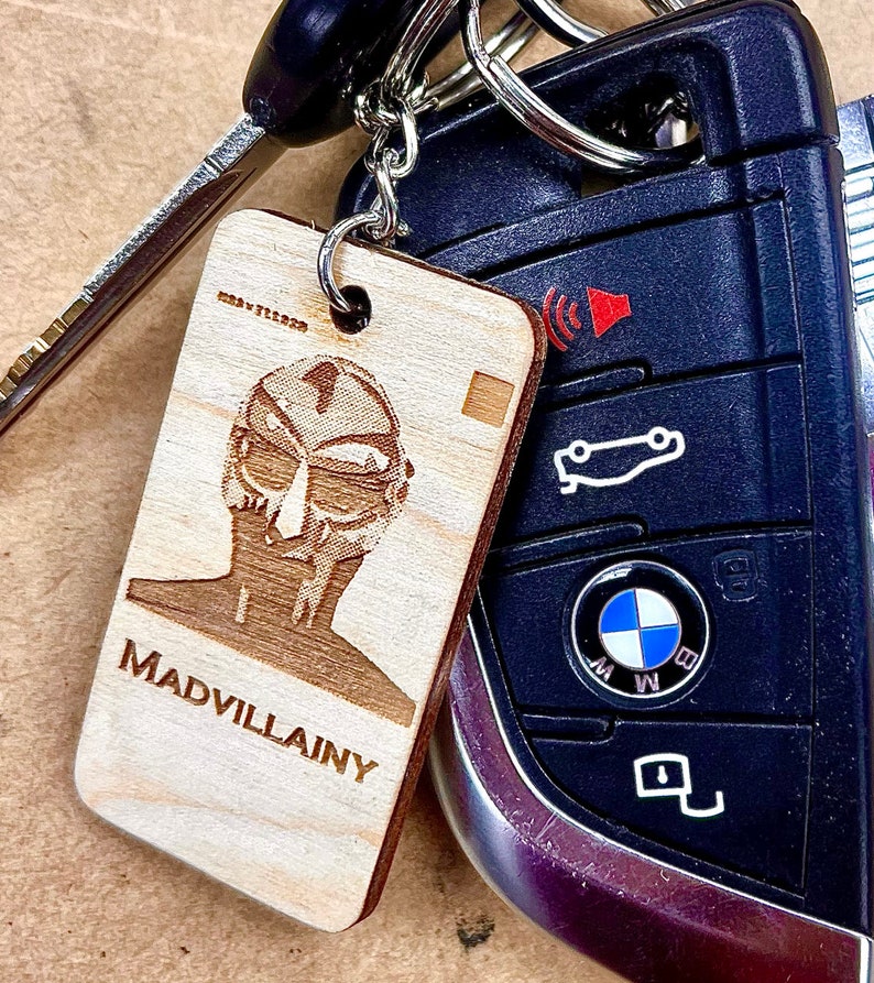 Custom Album Cover Key Chain / Engraved Wooden Keychain / 2 Side Music ...