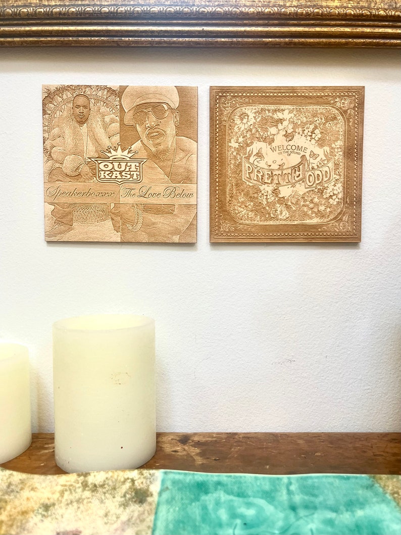 Custom Wooden Album Cover Poster / Personalized Laser Cut Music Gift ...
