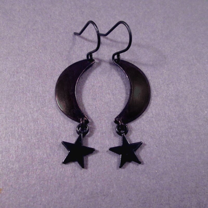 Moon Earrings - Etsy