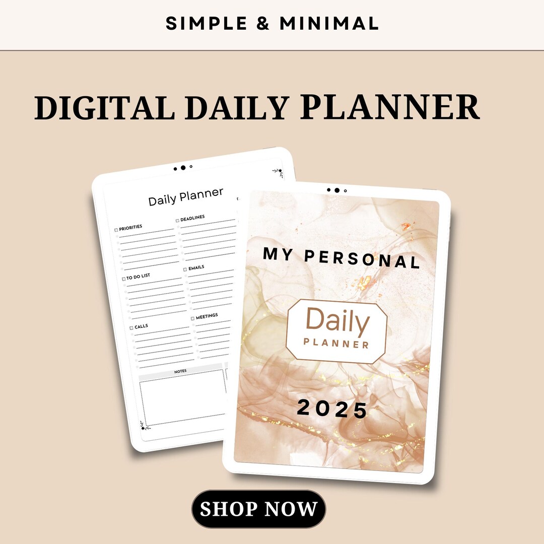 Work From Home Planner, Personal Daily Planner, Daily Hourly Planner ...