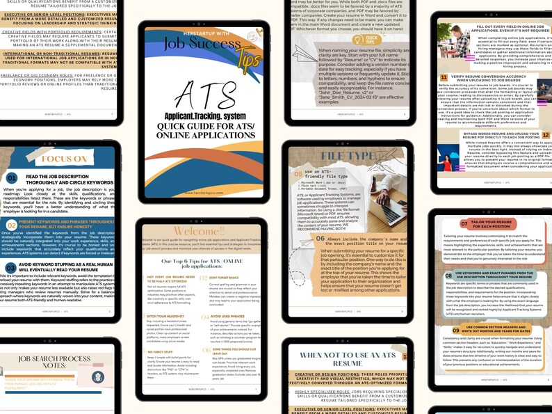 Resume ATS Ebook Guide How to Format Ats Word Google Doc Green Template ...