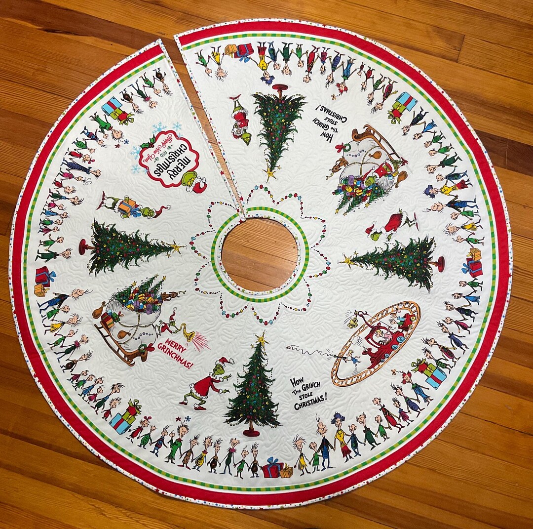 A Merry Grinchmas Tree! * Quilted Tree Skirt * Handmade Christmas Decor ...