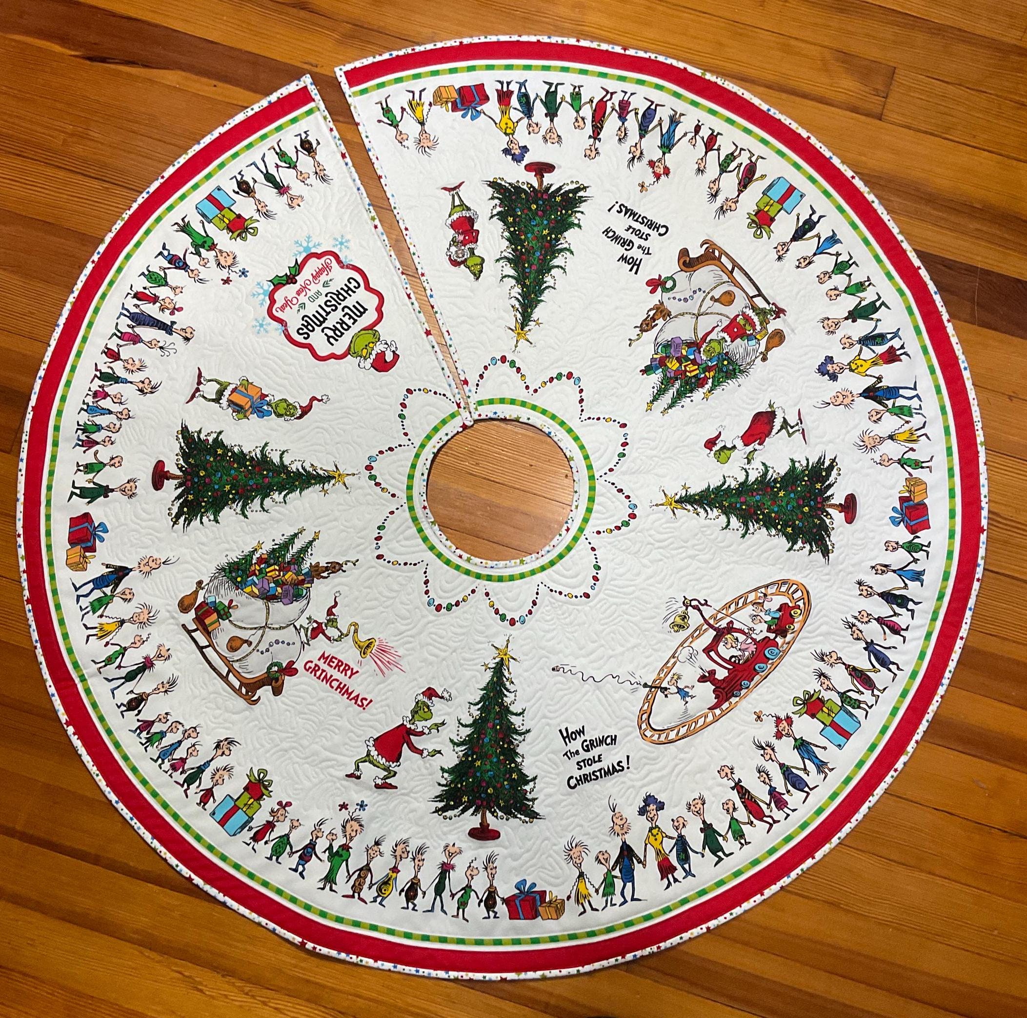 A Merry Grinchmas Tree! * Quilted Tree Skirt * Handmade Christmas Decor ...