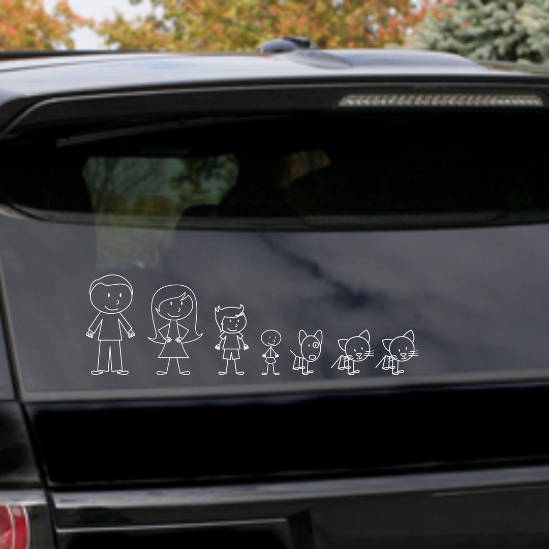 Personalized Family Car Decals Custom Stickers for Parents, Kids 'N ...
