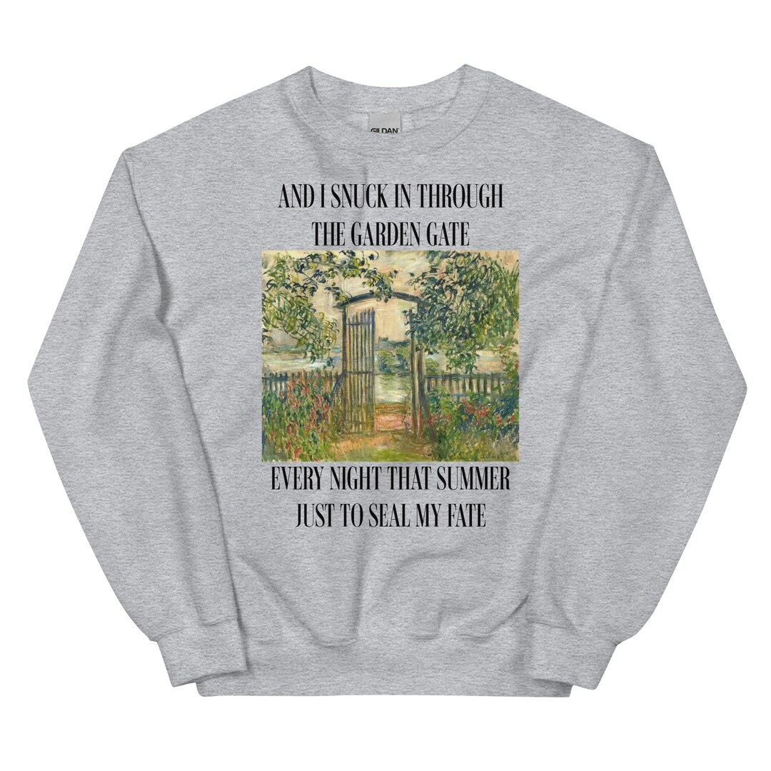 Cruel Summer Lyrics T-shirt Claude Monet Garden Painting Sweatshirt ...