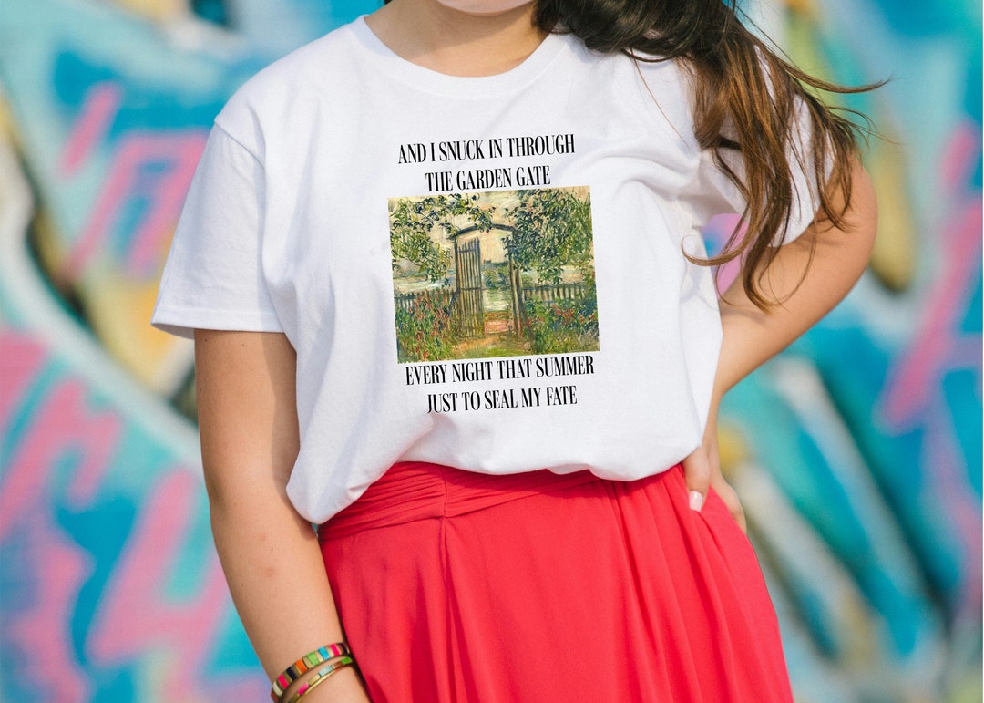 Cruel Summer Lyrics T-shirt Claude Monet Garden Painting Shirt Artsy ...